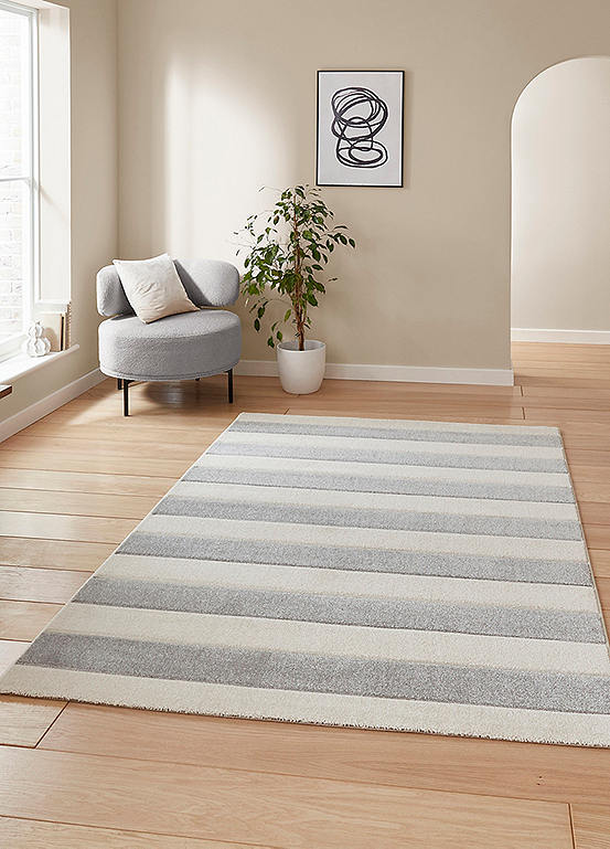 Catherine Lansfield Lansfield Cove Stripe Modern Linear Rug | Grattan