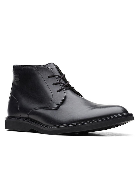 Clarks Atticus Hi GTX Black Leather Boots | Grattan