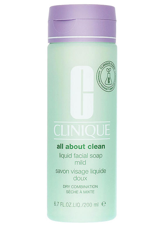 Clinique All About Clean Mild Liquid Facial Soap for Dry Combination ...