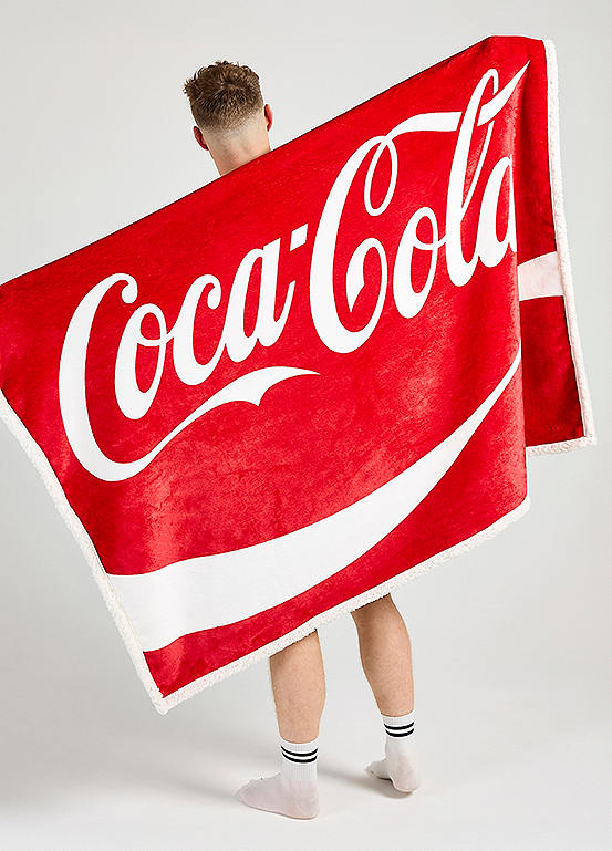 Coca-Cola Sherpa Fleece Blanket | Grattan