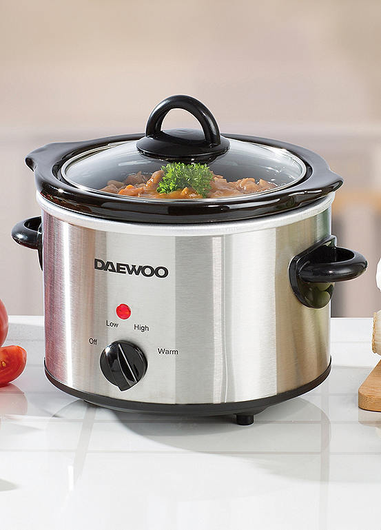 Daewoo 1.5L Stainless Steel Slow Cooker | Grattan