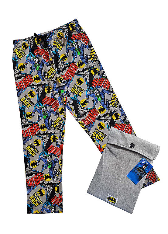 DC Comics Men’s Batman Lounge Pants in Gift Bag | Grattan