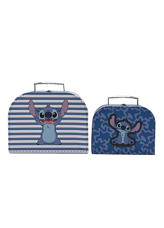 Disney Icon Stitch Set of 2 Suitcase Storage Boxes | Grattan