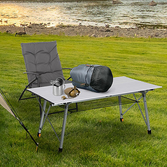 Folding Aluminium Table With Carry Bag | Grattan