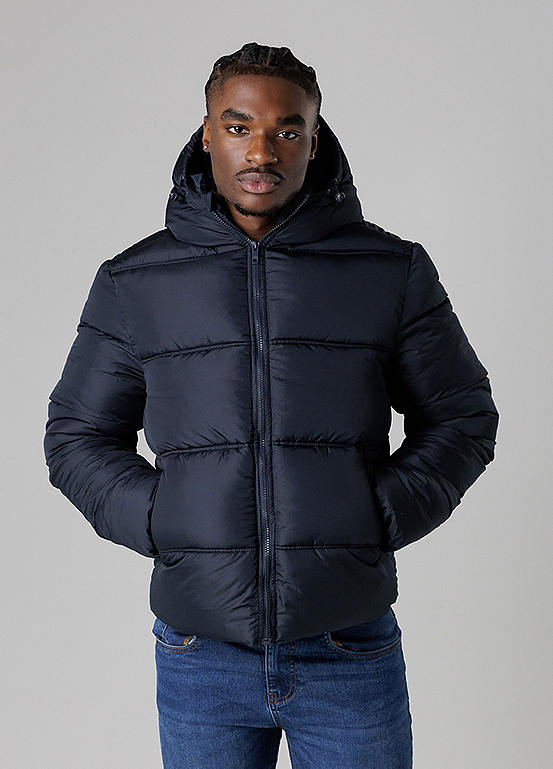 French Connection Hooded Puffer Jacket with High Neck | Grattan