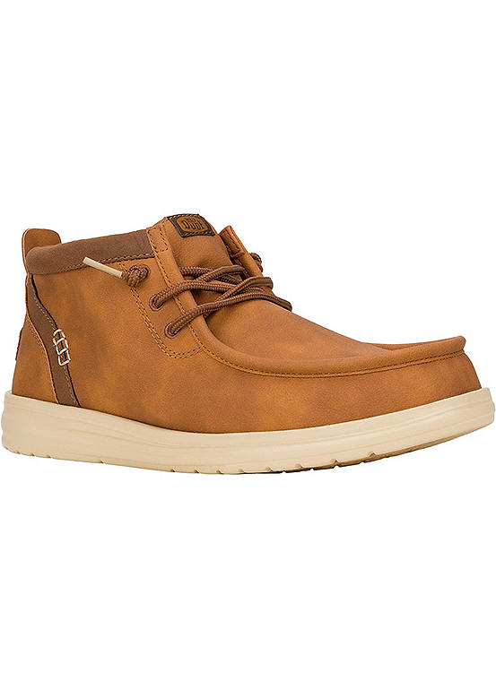 Hey Dude Tan Wally Mid GripR Classic Boots | Grattan
