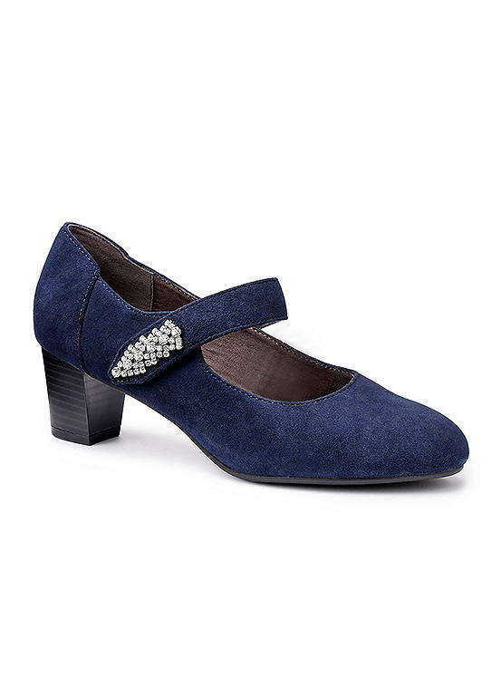 Hotter French Navy Duet Formal Shoes | Grattan