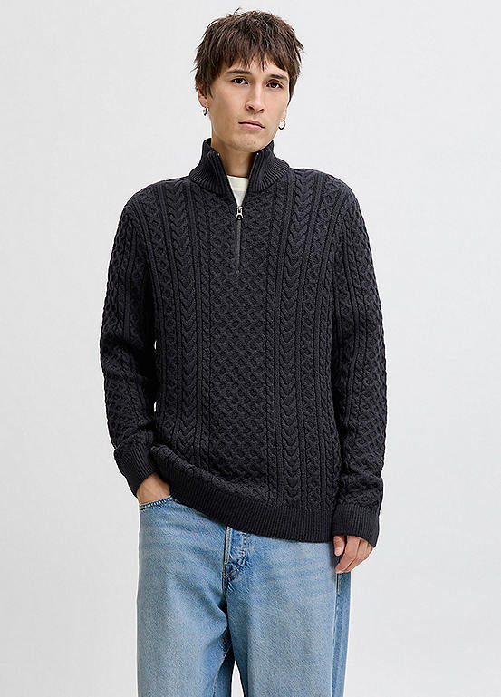 Jack & Jones Sean Knit Half Zip Jumper | Grattan