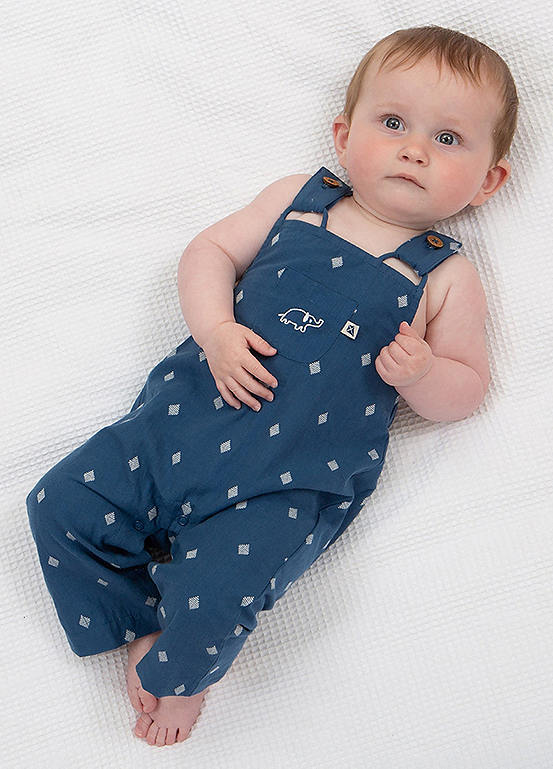 Kite Dobby Diamond Organic Cotton Dungarees | Grattan