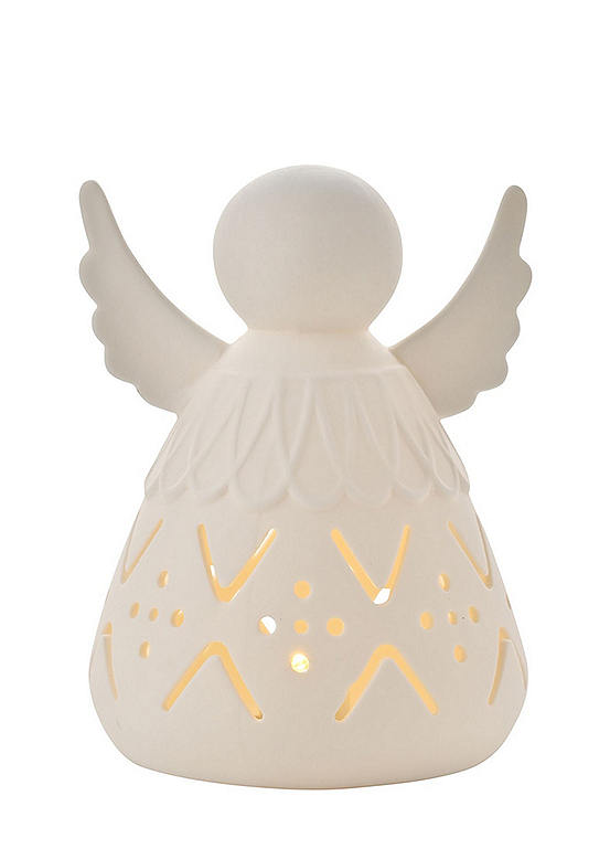 Large Ceramic Light Up LED Angel | Grattan