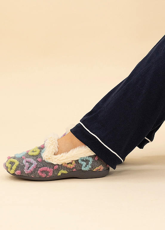 Lunar Truffle Grey Full Slippers | Grattan