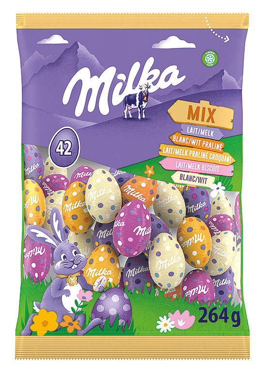 Milka Mixed 5 Flavour Bag of Foiled Mini Easter Eggs | Grattan