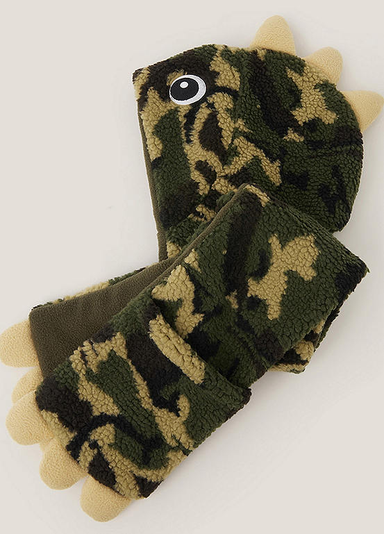 Monsoon Kids Camo Print 3-in-1 Hat Scarf | Grattan