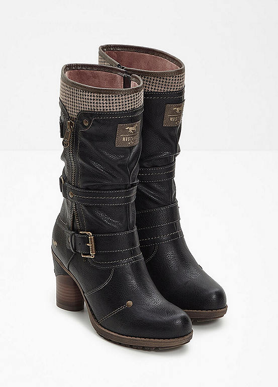 Mustang Faux Leather Heel Boots | Grattan