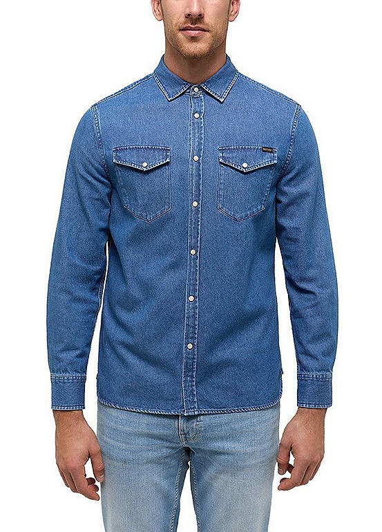 Mustang Long Sleeve Denim Shirt | Grattan
