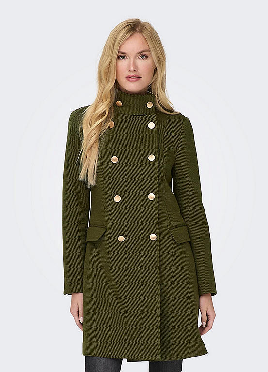 Only Double Breasted Tailored Coat | Grattan