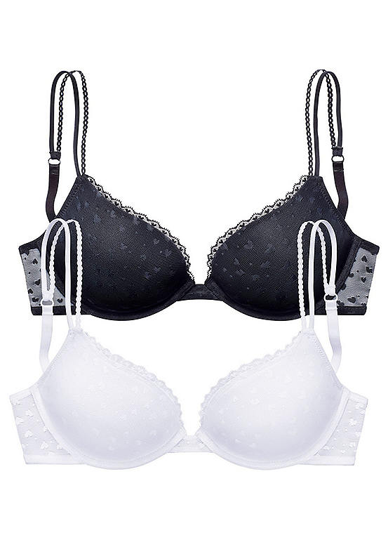 Petite Fleur Pack of 2 Push-Up Bras | Grattan