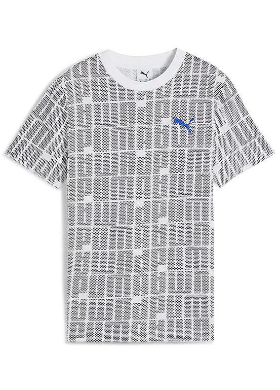 Puma Kids ESS Logo Lab AOP T-Shirt | Grattan