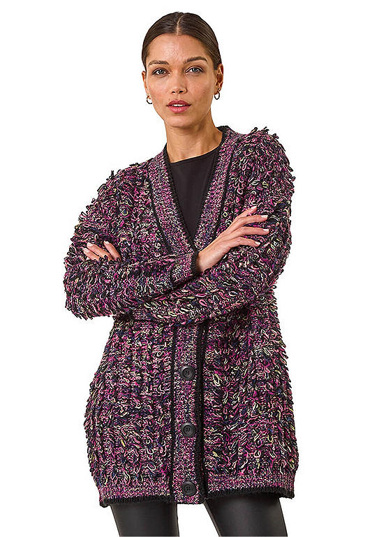 Roman Loop Knit Button Cardigan | Grattan