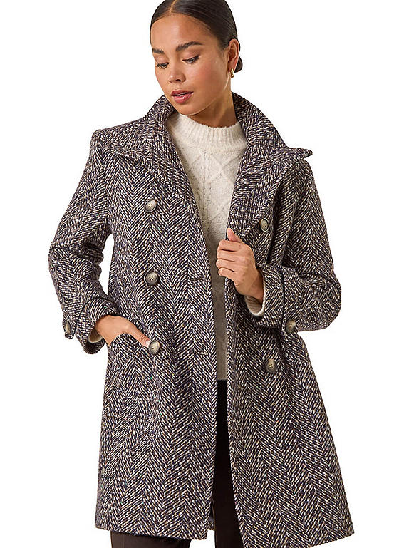 Roman Petite Double Breasted Funnel Coat | Grattan