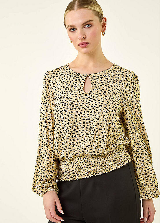 Roman Petite Printed Shirred Band Top | Grattan