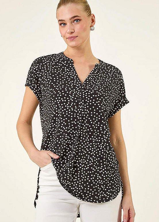Roman Polka Dot Puff Print Top | Grattan
