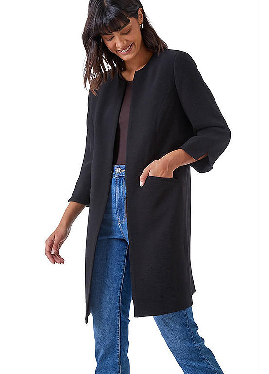 Roman Smart Longline Textured Jacket | Grattan