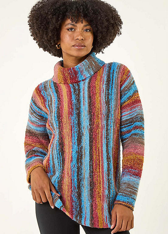 Roman Space Dye Roll Neck Knit Jumper | Grattan