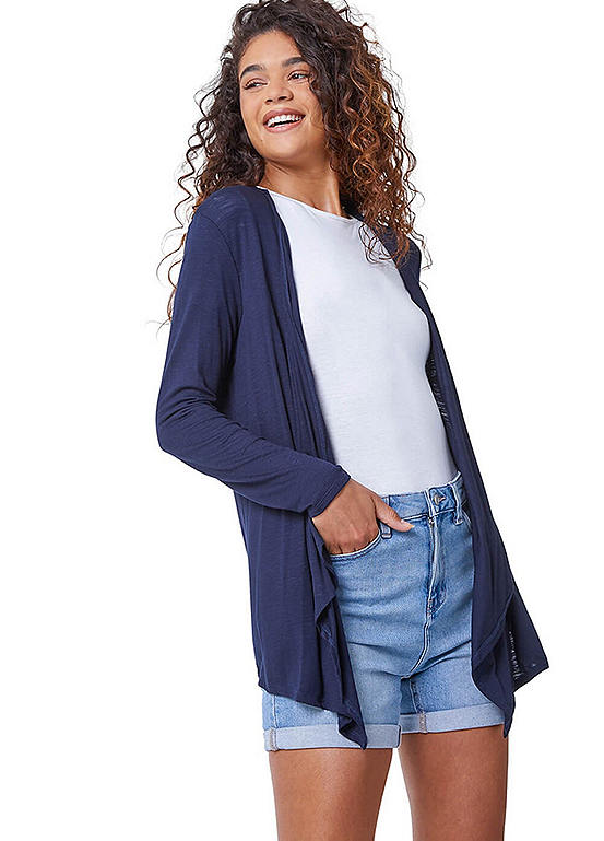 Roman Waterfall Front Jersey Cardigan | Grattan