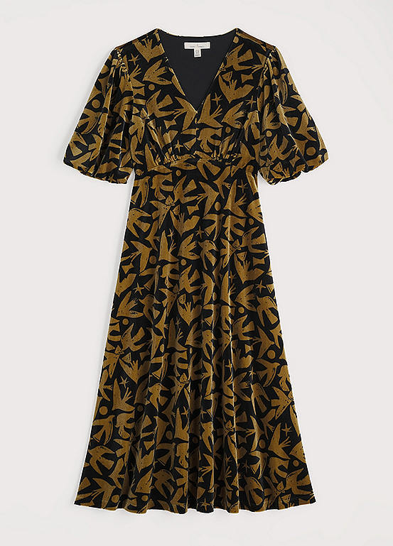 Seasalt Cornwall Black Hendra Midi Dress | Grattan