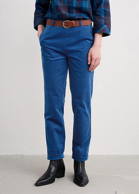 Seasalt Cornwall Blue Crackington Tapered Trousers | Grattan