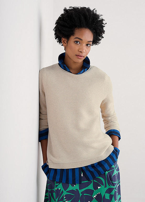 Seasalt Cornwall Natural Makers Cotton Jumper | Grattan