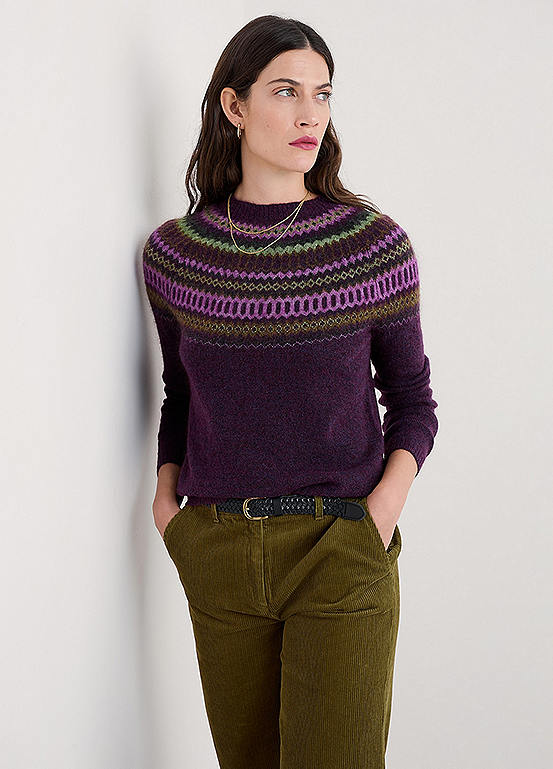 Seasalt Cornwall Purple Annik Cotton Jumper | Grattan