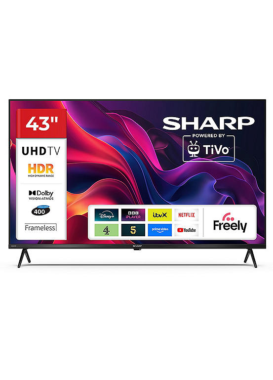 Sharp 43GK4245K 43 Inch 4K Ultra HD Smart TV with TiVo | Grattan