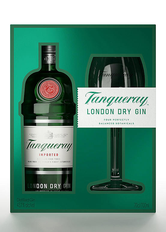 Tanqueray London Dry Gin 70cl & Glass Gift Set | Grattan
