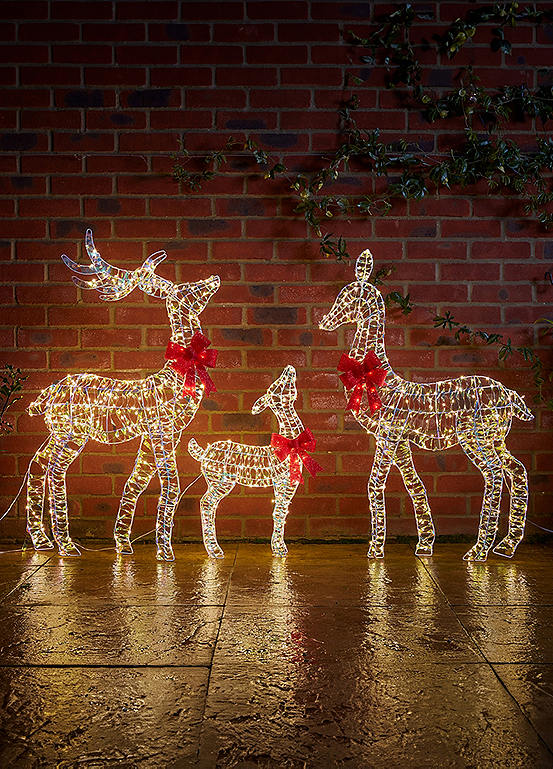 Three Kings OpaLight Deer Family LED Set | Grattan