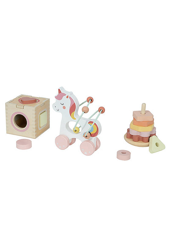 Tooky Toy Wooden 3 In 1 Unicorn Set | Grattan