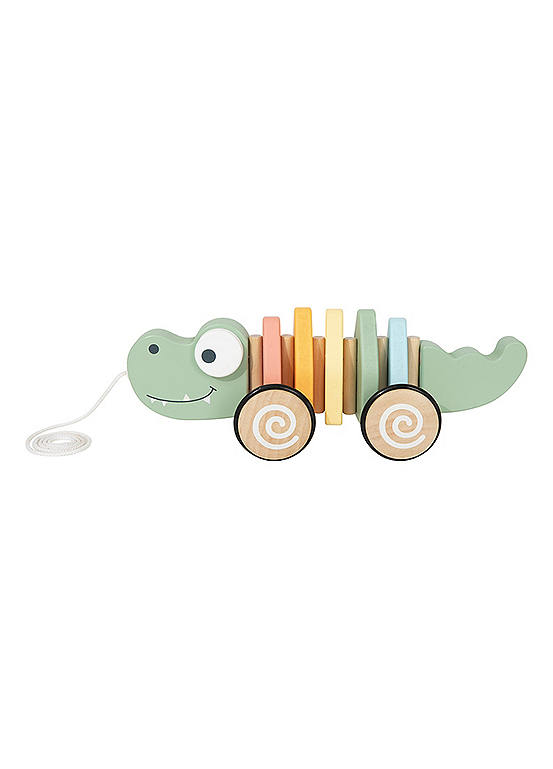 Tooky Toy Wooden Pull Along Crocodile | Grattan