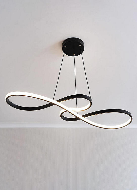 ValueLights Infinity Loop Drop Bar LED Ceiling Pendant Light | Grattan