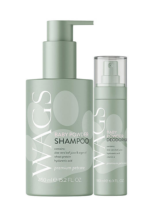 WAGS Dog Baby Powder Shampoo & Deodoriser Duo | Grattan
