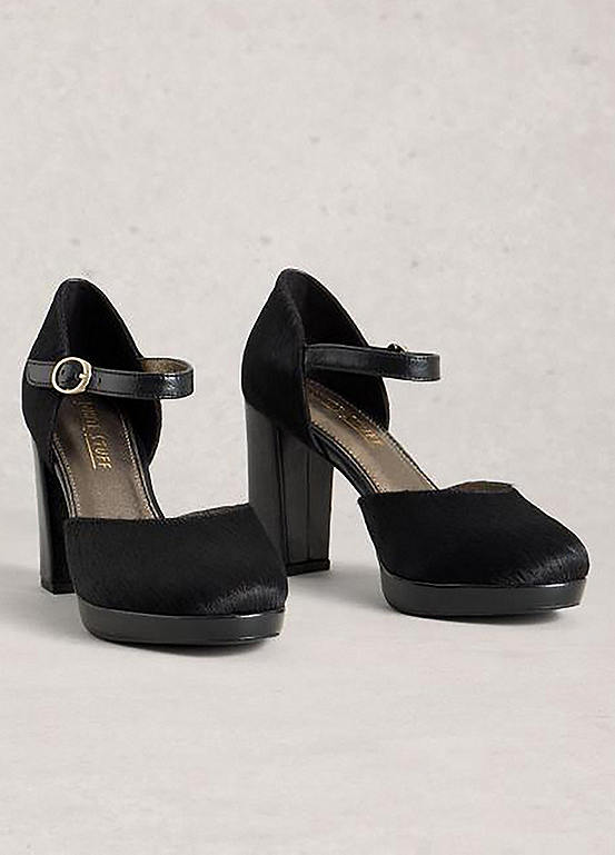 White Stuff Pure Black Priscilla Platform Shoes | Grattan
