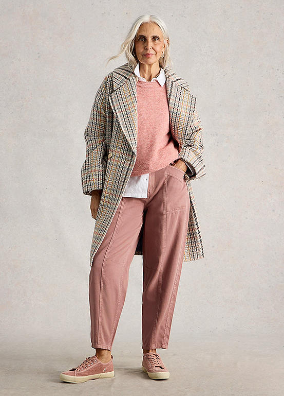 White Stuff Robyn Check Wool Blend Coat | Grattan