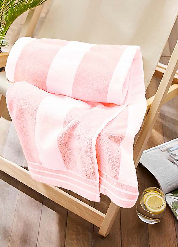 Allure XL Cabana Stripe 100 Cotton Beach Towel