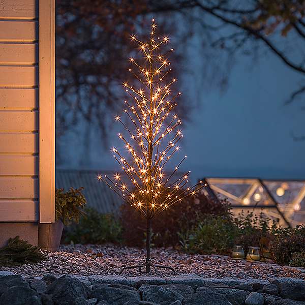 Black 150cm Outdoor Firefly Christmas Tree with 240 LED Lights