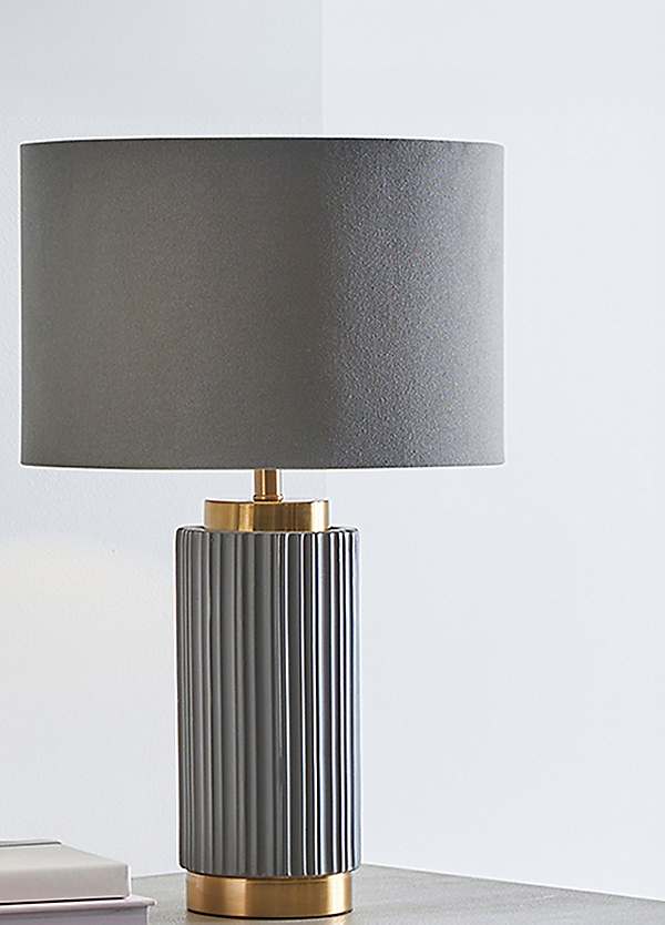 Grey and gold lamp store