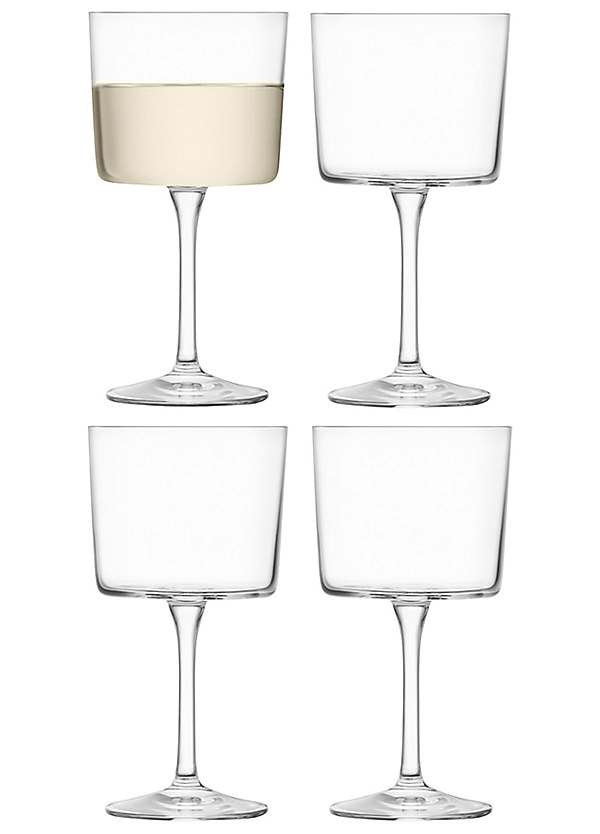 LSA Gio Set of 4 Clear Wine Glasses
