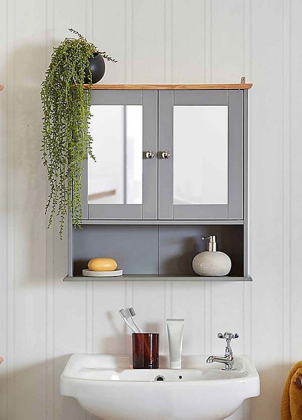 Shrewsbury Bathroom 2 Door Mirrored Cabinet
