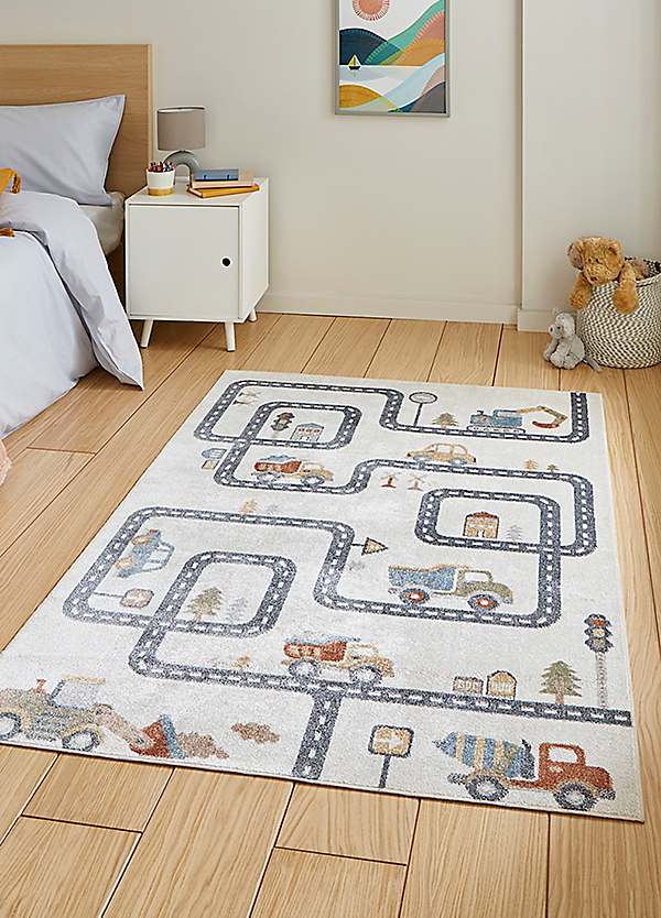 Think Rugs Vida Kids Washable Map Rug