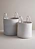 365 by Freemans Set of 2 White/Natural Rope Storage Baskets | Grattan