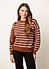 Blue Vanilla Textured Stripe Jumper | Grattan